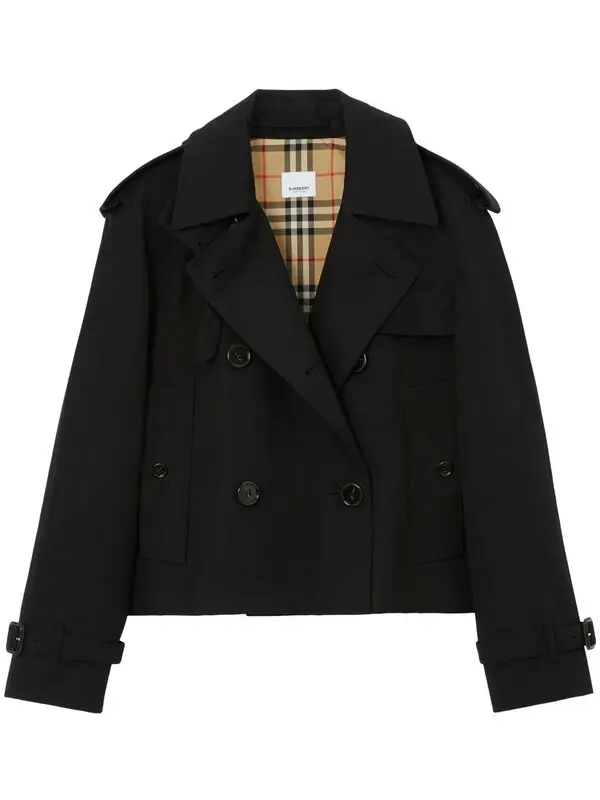 Burberry Double-breasted Cropped Trench Coat
