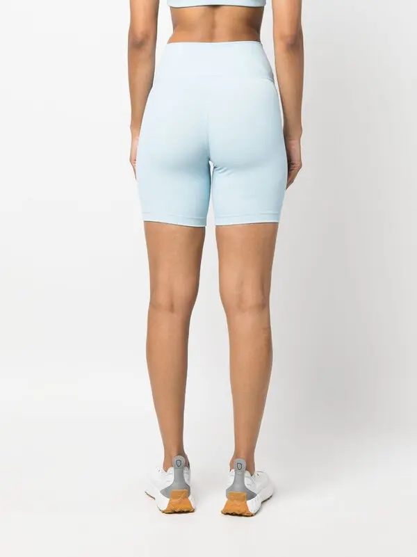 SPORTY & RICH Logo-patch Ribbed Biker Shorts