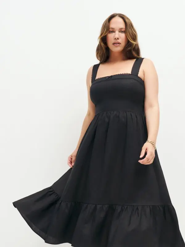 Rowen Linen Dress - Black