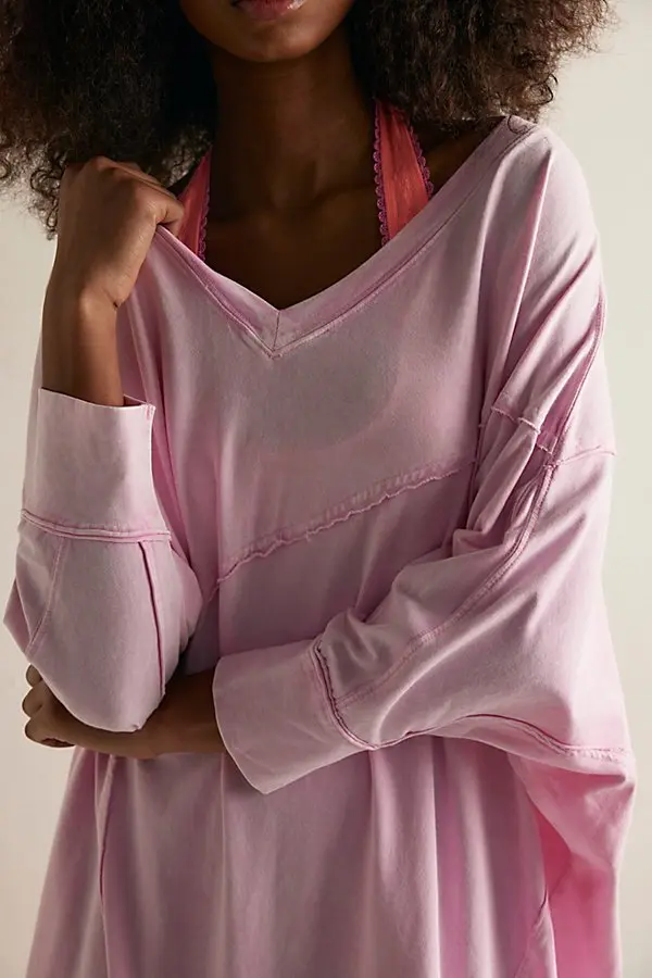 Free People Dusk To Dawn Nightie - Icing Pink
