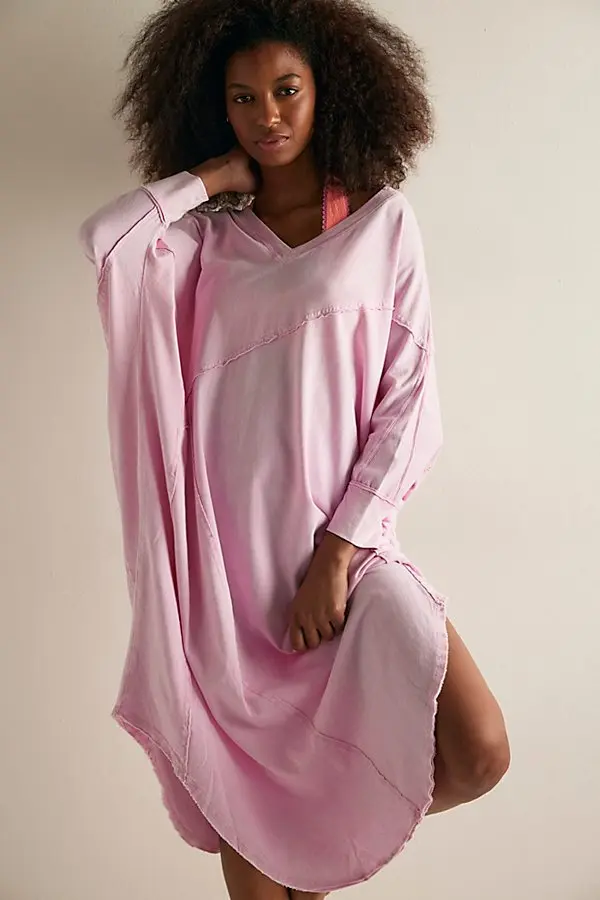 Free People Dusk To Dawn Nightie - Icing Pink
