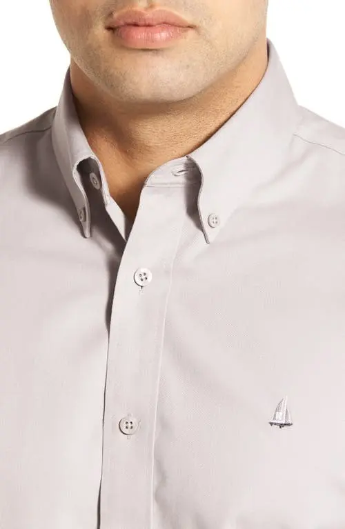 Nordstrom Shop Smartcare Traditional Fit Twill Boat Shirt In Grey Opal -  60% Off | Editorialist