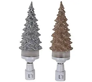 BARBARA KING Set Of 2 8' Silver & Gold Tree Nig T Lights - One-color