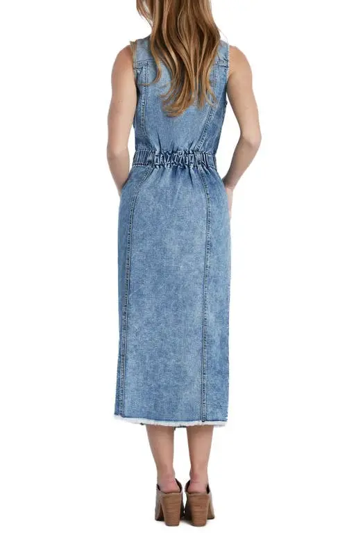WASH LAB DENIM Alice Sleeveless Shirt Dress - Mountain Blue