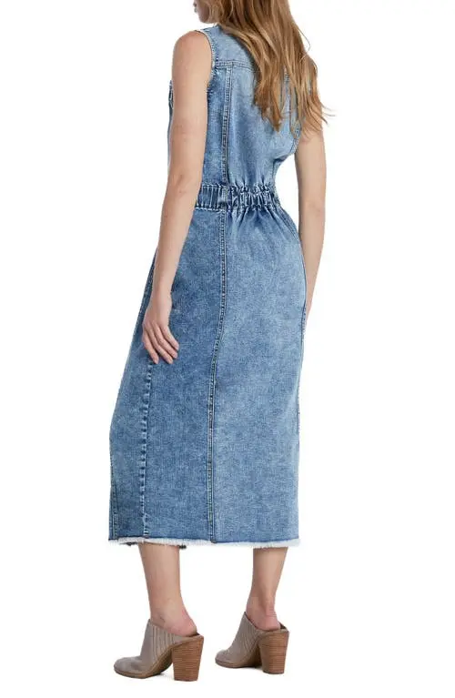 WASH LAB DENIM Alice Sleeveless Shirt Dress - Mountain Blue