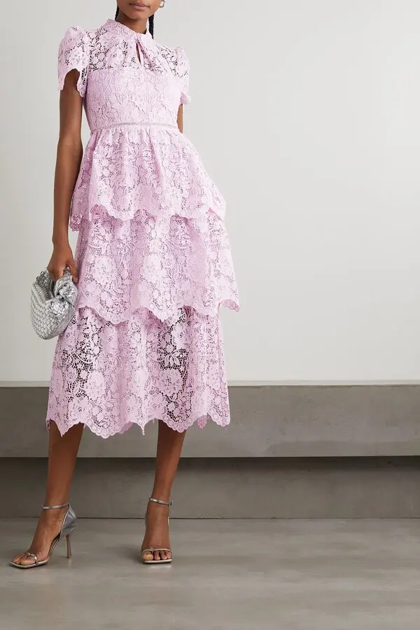 chinese dress ladies Self-Portrait Guipure Lace Mini Dress main image 0