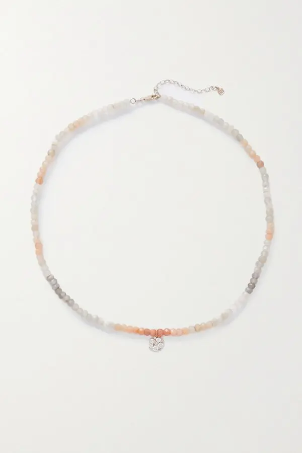 SYDNEY EVAN 14-karat Quartz And Diamond Necklace - Gold
