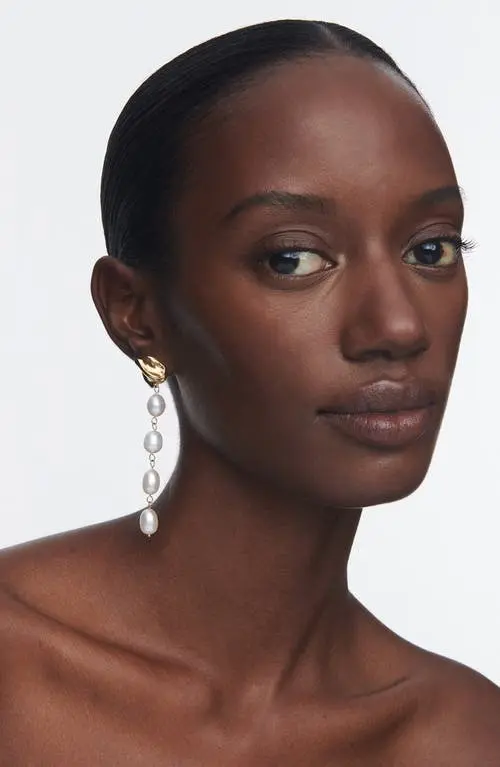 STERLING KING Molten Pearl Drop Earrings