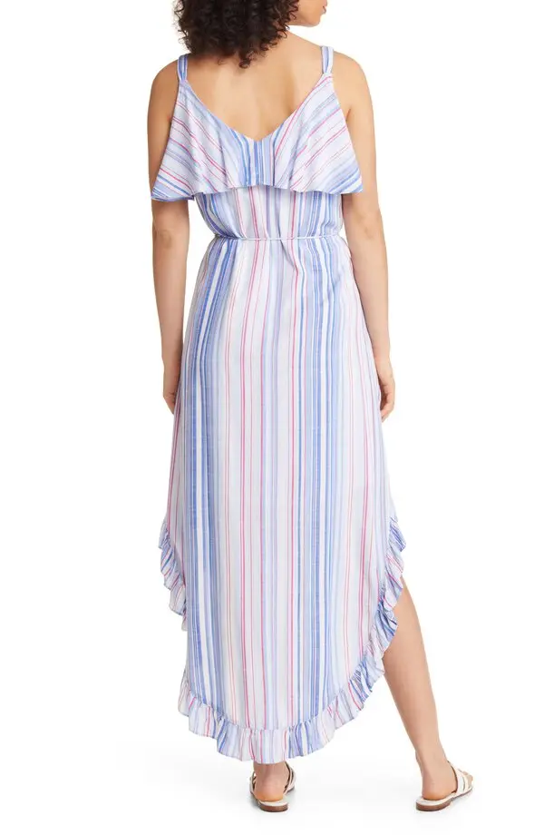 Tommy Bahama Seaside Escape Stripe Tie Belt Midi Dress