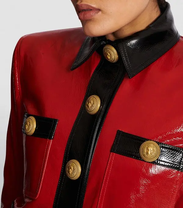 Balmain Patent Leather Jacket