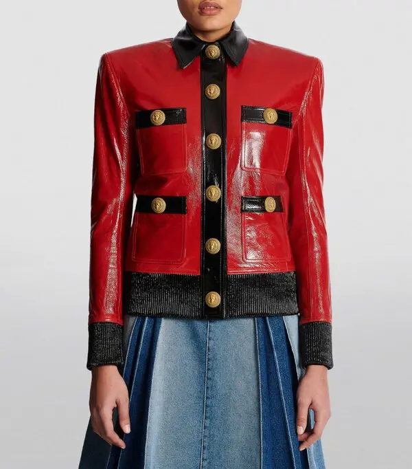 Balmain Patent Leather Jacket