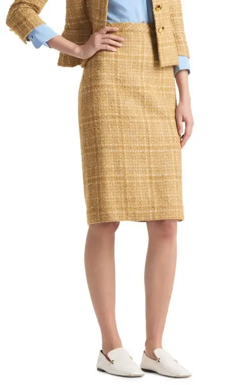 St. John Tonal Tweed Skirt