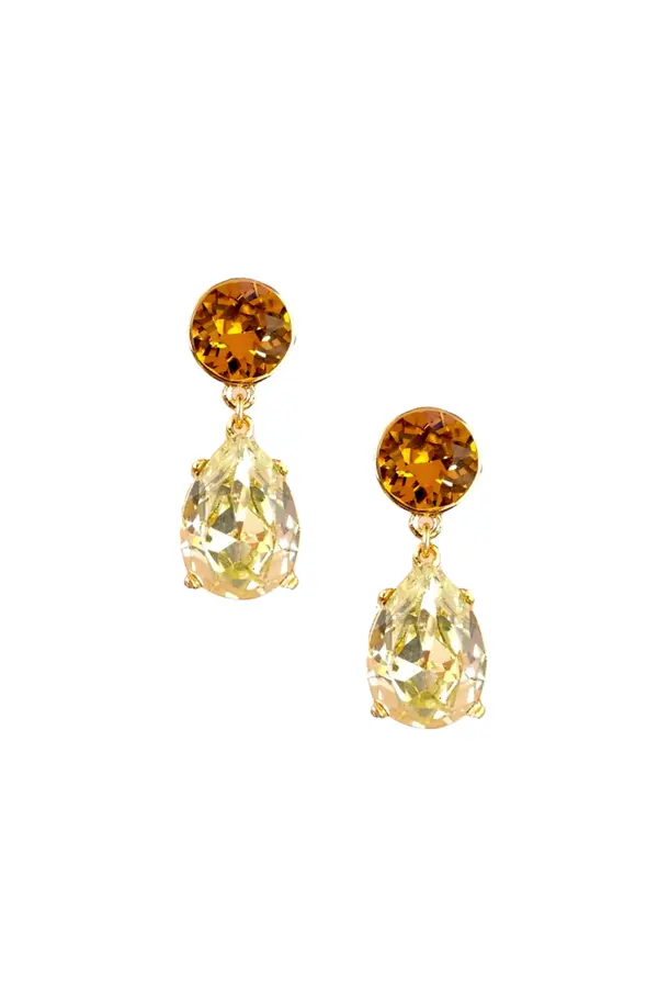 KENNETH JAY LANE Topaz And Jonquil Teardrop Earrings - Natural
