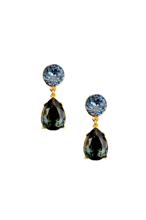 KENNETH JAY LANE Sapphire Teardrop Earrings - Aqua