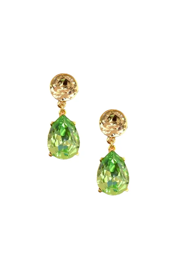KENNETH JAY LANE Jonquil & Peridot Teardrop Earrings - Natural
