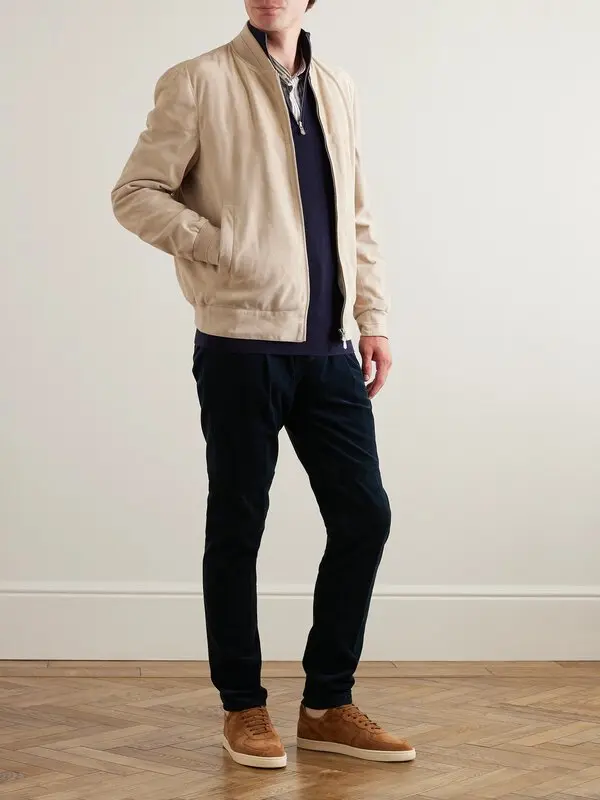 Brunello Cucinelli Tapered Pleated Cotton-corduroy Drawstring Trousers