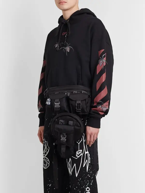Off-White Convertible Ripstop, Canvas And Mesh Belt Bag