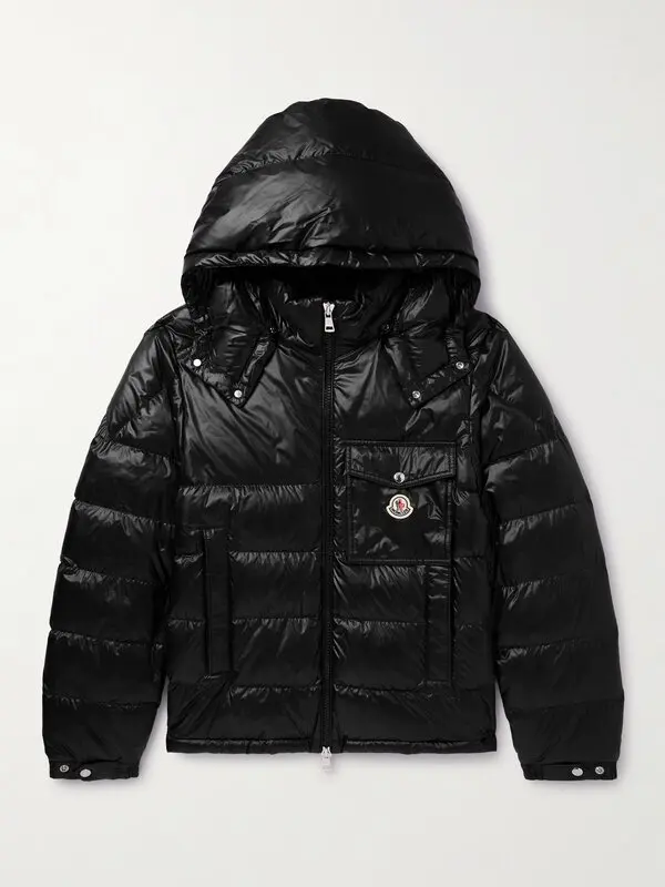 Moncler Wollaston Logo-appliquéd Quilted Hooded Down Jacket