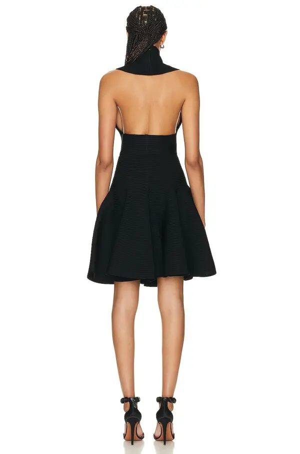 knee length wool dress MO&Co. Women's Mini Length Wool Dress Black Size M main image 0