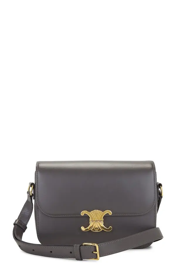 Celine Triomphe Shoulder Bag - Grey