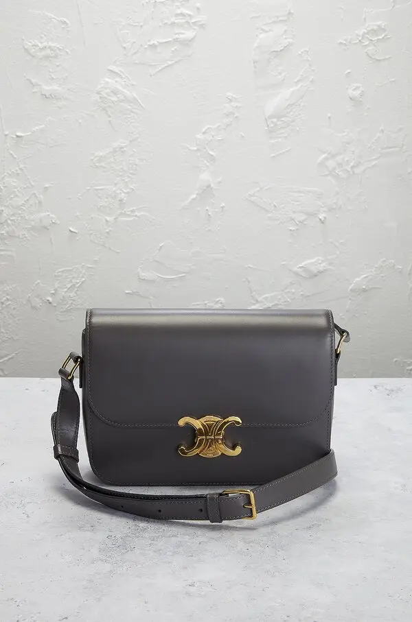 Celine Triomphe Shoulder Bag - Grey