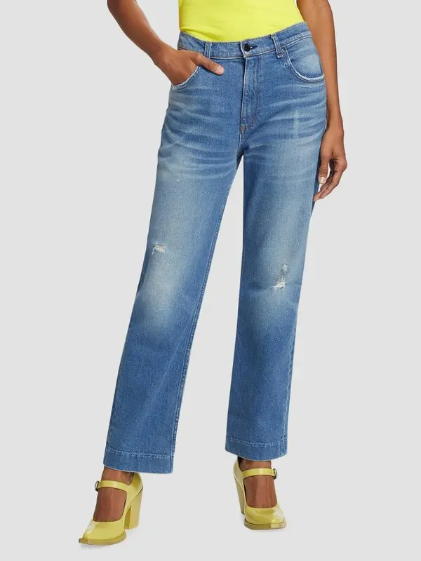 ASKK NY Beau High-rise Distressed Straight-leg Jeans