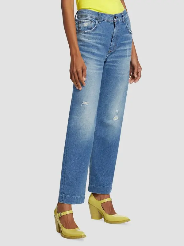 ASKK NY Beau High-rise Distressed Straight-leg Jeans