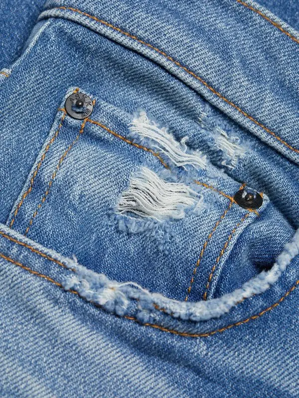 ASKK NY Beau High-rise Distressed Straight-leg Jeans
