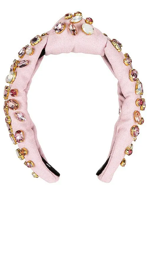 Lele Sadoughi Glittering Knotted Headband In Pink