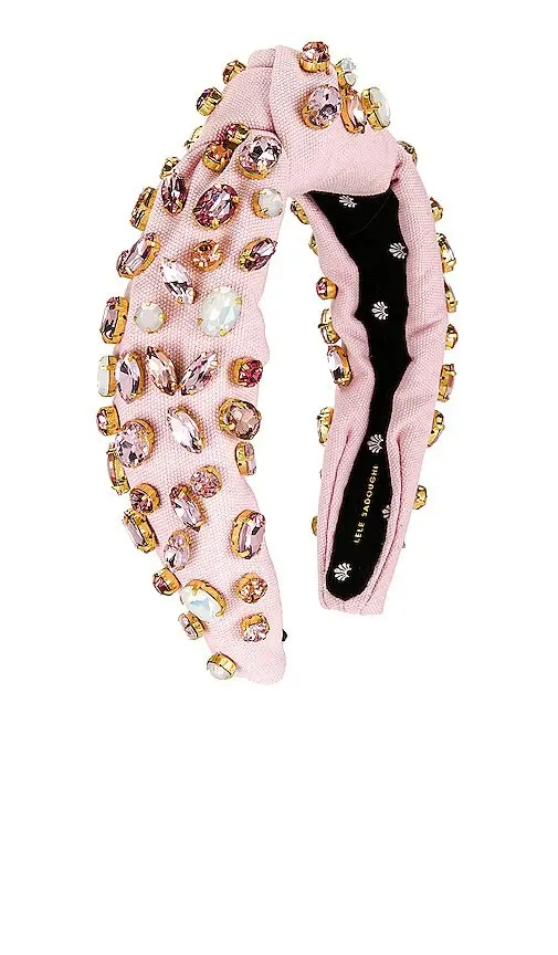 Lele Sadoughi Glittering Knotted Headband In Pink