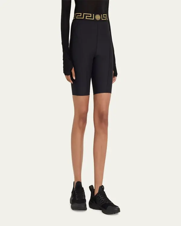 Versace Greca Waistband Bike Shorts