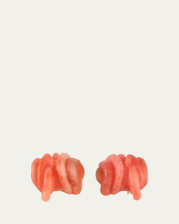 Completedworks Clash Sterling Silver Bio-resin Post Earrings - Coral