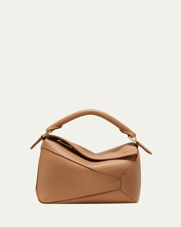 Loewe Puzzle Edge Mini Top-handle Bag - Toffee