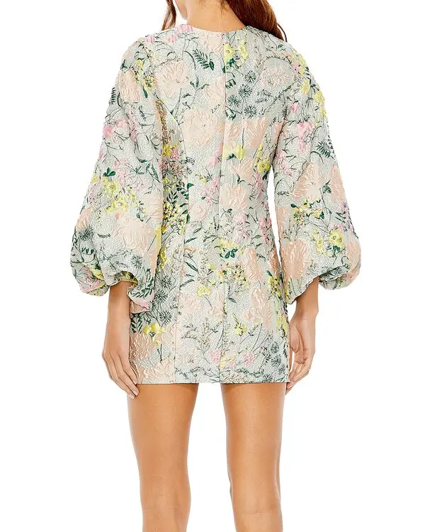 Mac Duggal Brocade Mini Dress - Pastel Multi