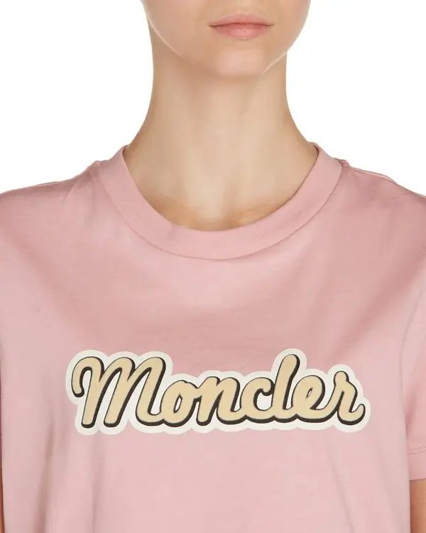 Moncler Cotton Short Sleeve Logo Tee