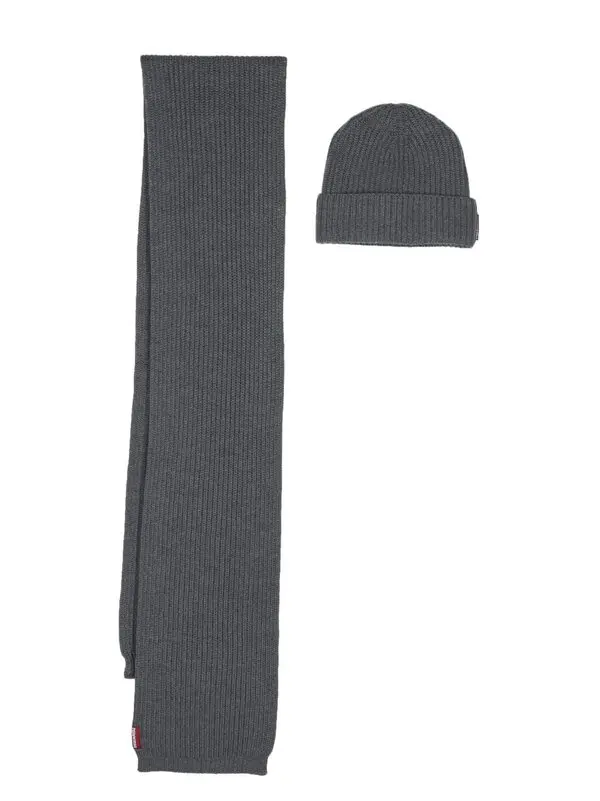 Dsquared2 Wool Scarf And Beanie Set - Grey