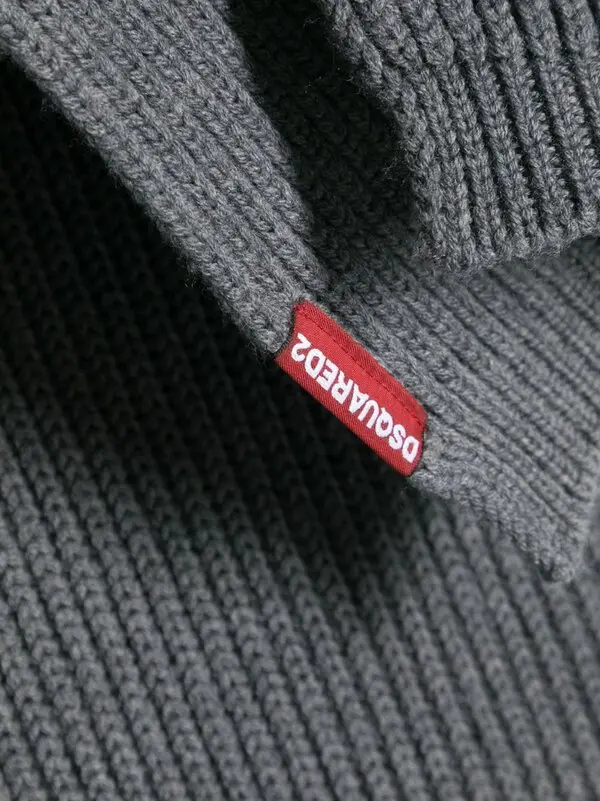 Dsquared2 Wool Scarf And Beanie Set - Grey