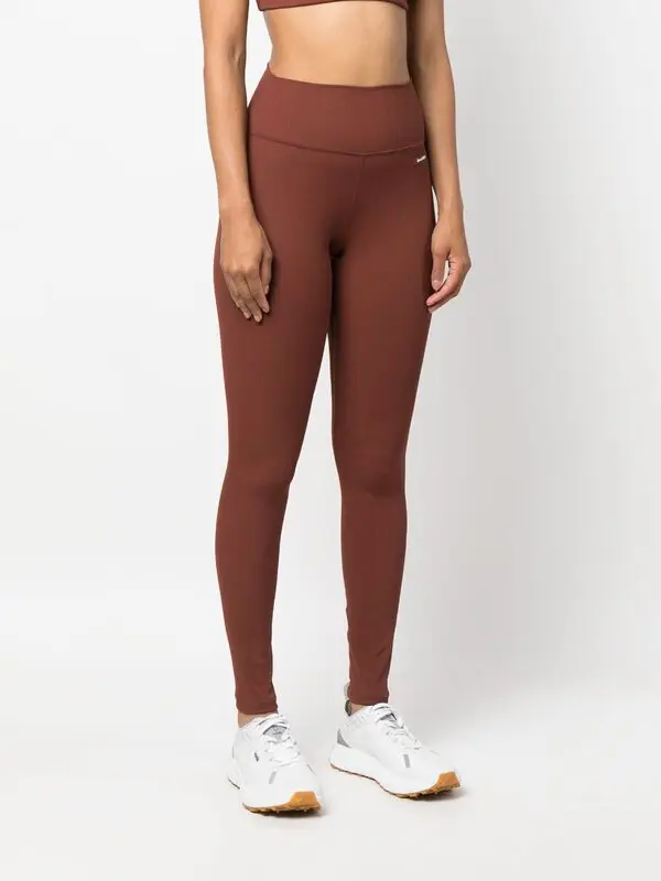 SPORTY & RICH Logo-patch Ribbed Leggings