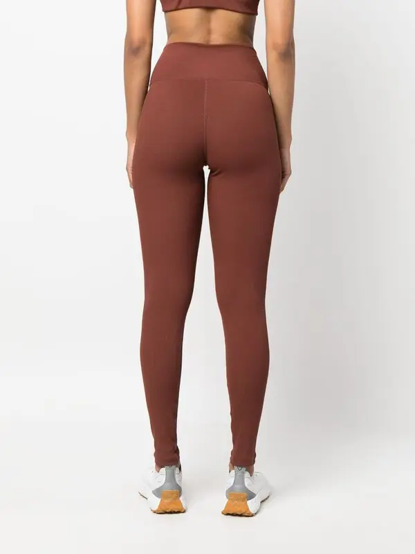 SPORTY & RICH Logo-patch Ribbed Leggings