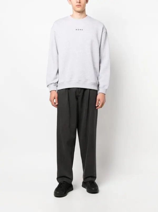 RÓHE Logo-print Long-sleeve Sweatshirt
