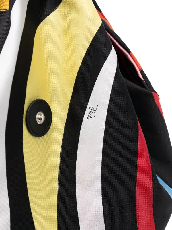 Emilio Pucci Marmo Print Silk Bucket Bag