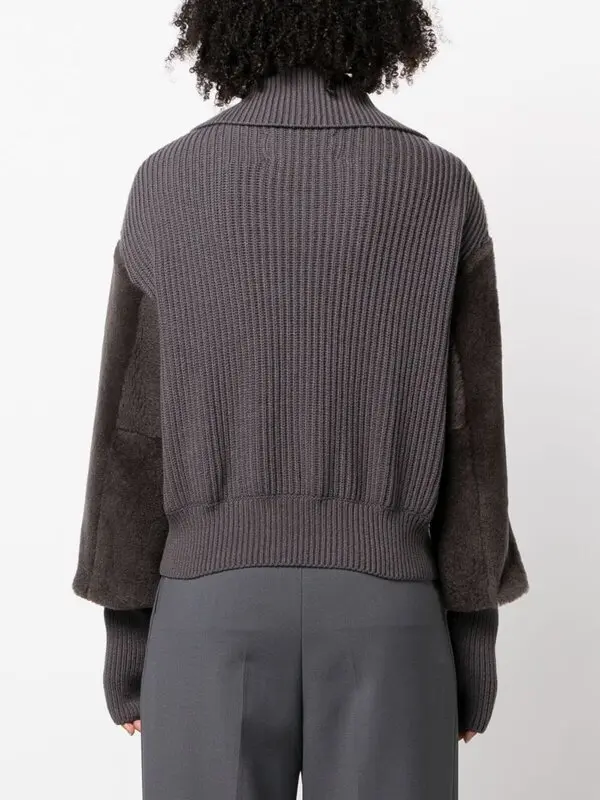 Fabiana Filippi Knit-panel Zip-up Jacket