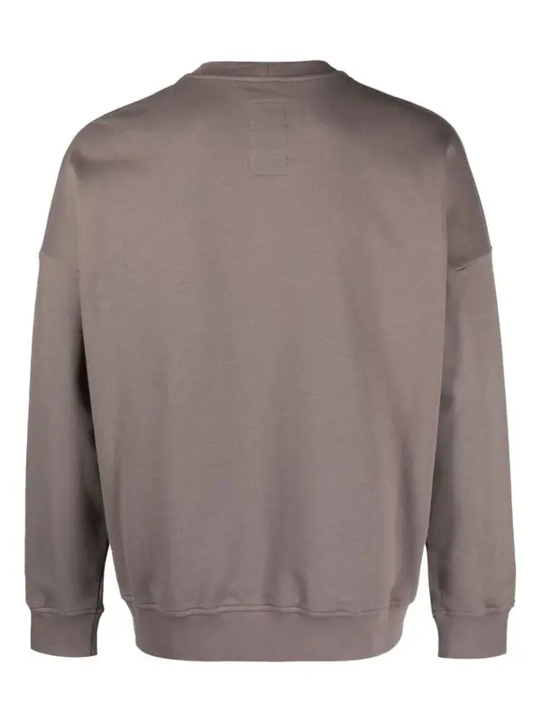 Rick Owens Embroidered-logo Organic-cotton Jumper - Neutrals