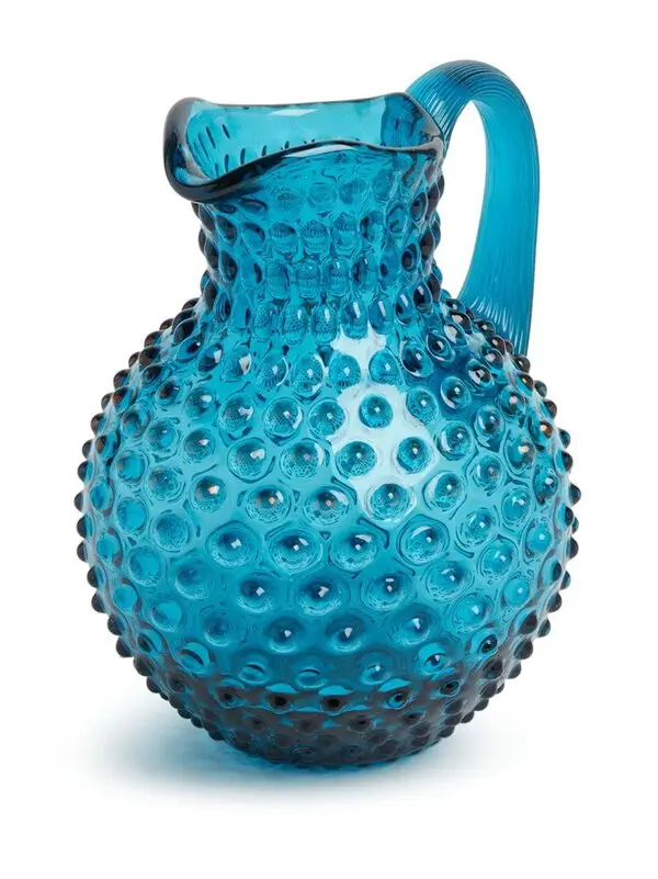 KLIMCHI Hobnail Crystal Jug - Blue