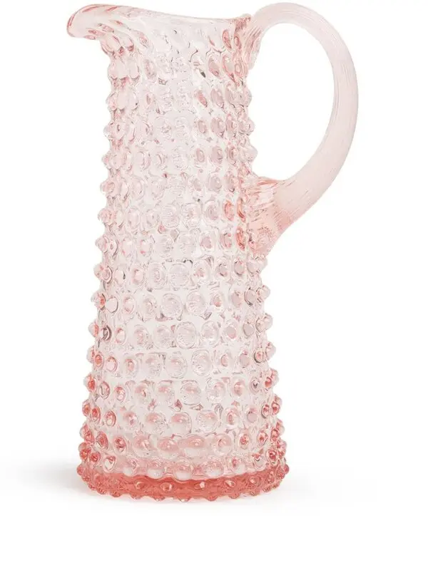 KLIMCHI Hobnail Glass Tall Jug - Pink