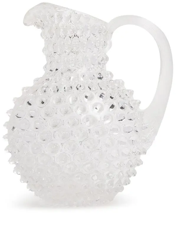 KLIMCHI Hobnail Crystal Jug - White