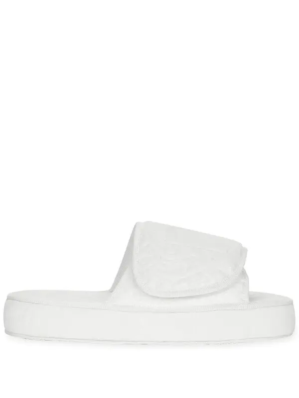 Dolce & Gabbana Embossed-logo Touch-strap Slippers