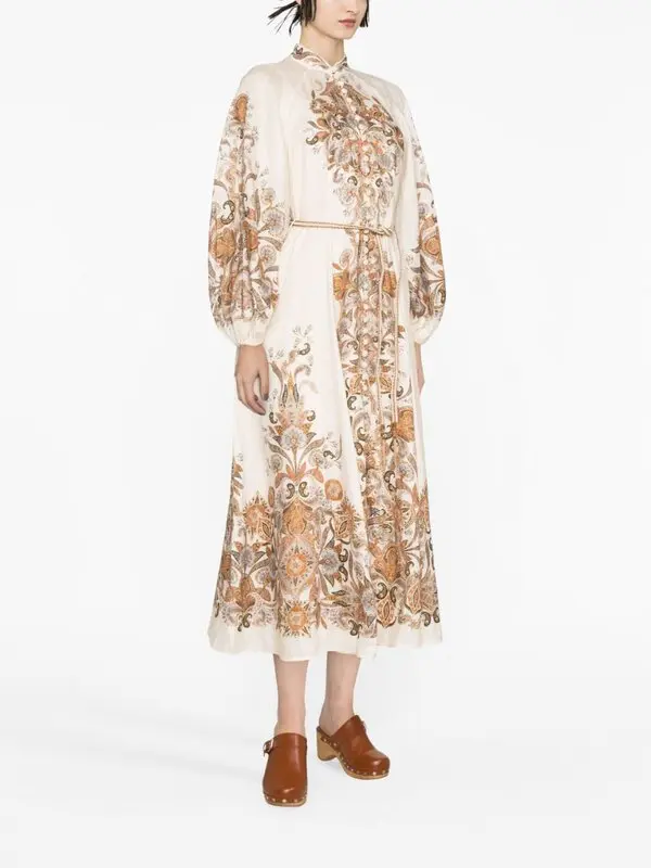 Zimmermann Devi Paisley-print Linen Dress