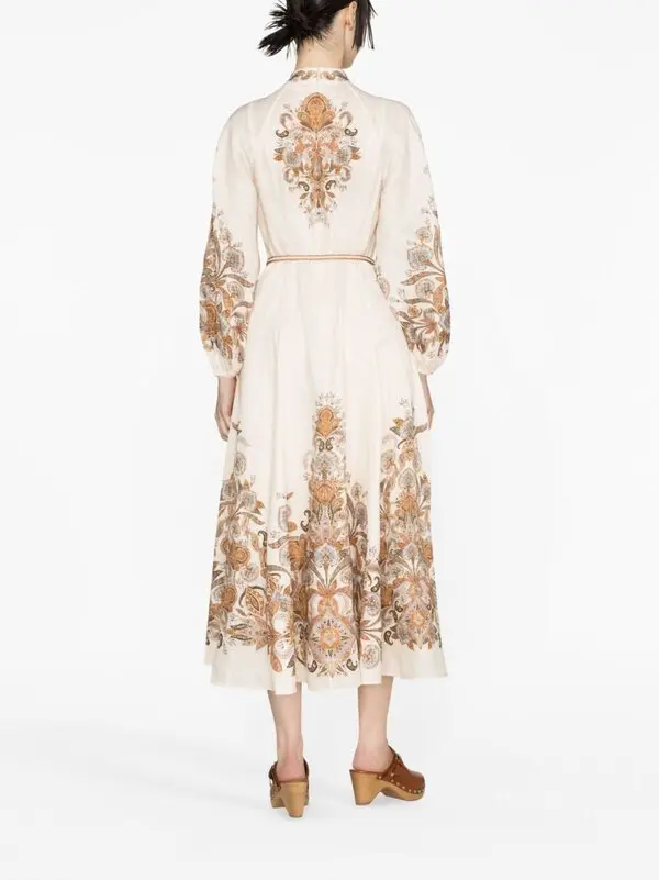 Zimmermann Devi Paisley-print Linen Dress