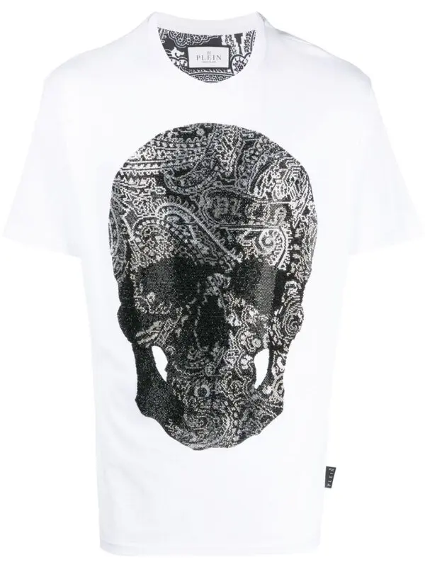Philipp Plein Skull-print Cotton T-shirt - White